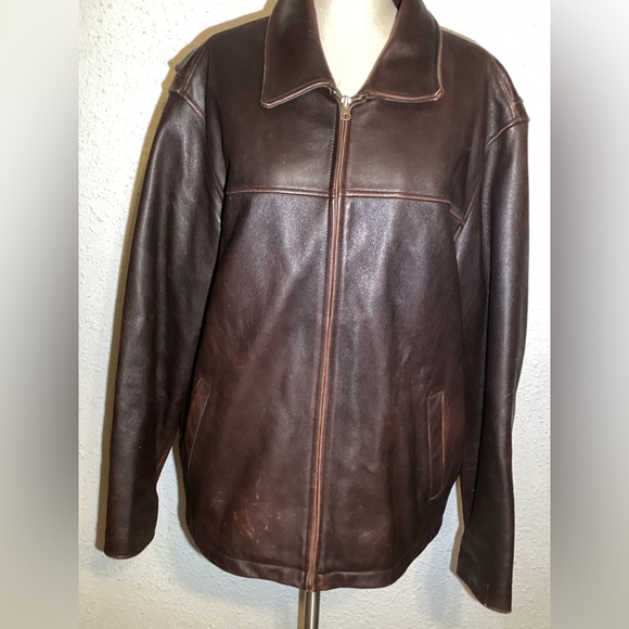 Member's Mark | Jackets & Coats | Members Mark Brown Genuine Leather ...